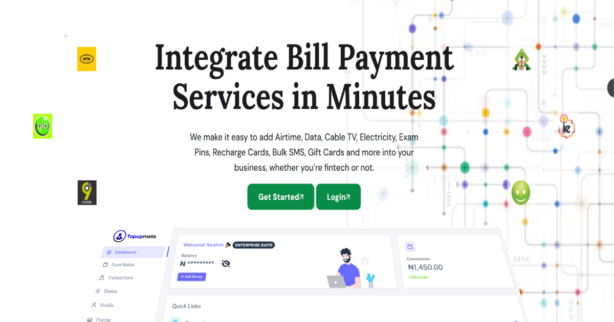 Topupmate Connect | Integrate Bill Payment Services in Minutes